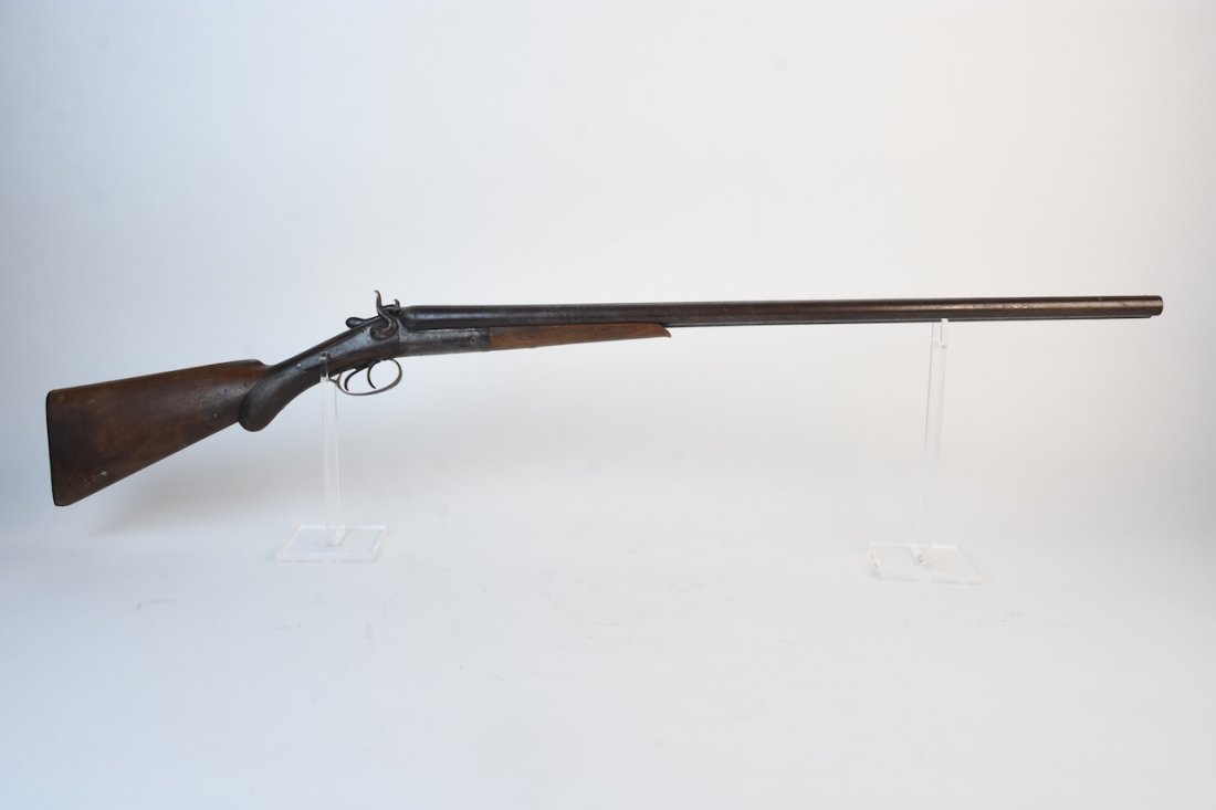 1800's Double Barrel Gun Works Shotgun | Barnebys