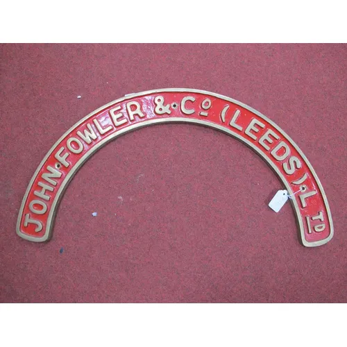 A Cast Iron Reproduction Locomotive/Steam Engine Name Plate ... | Barnebys