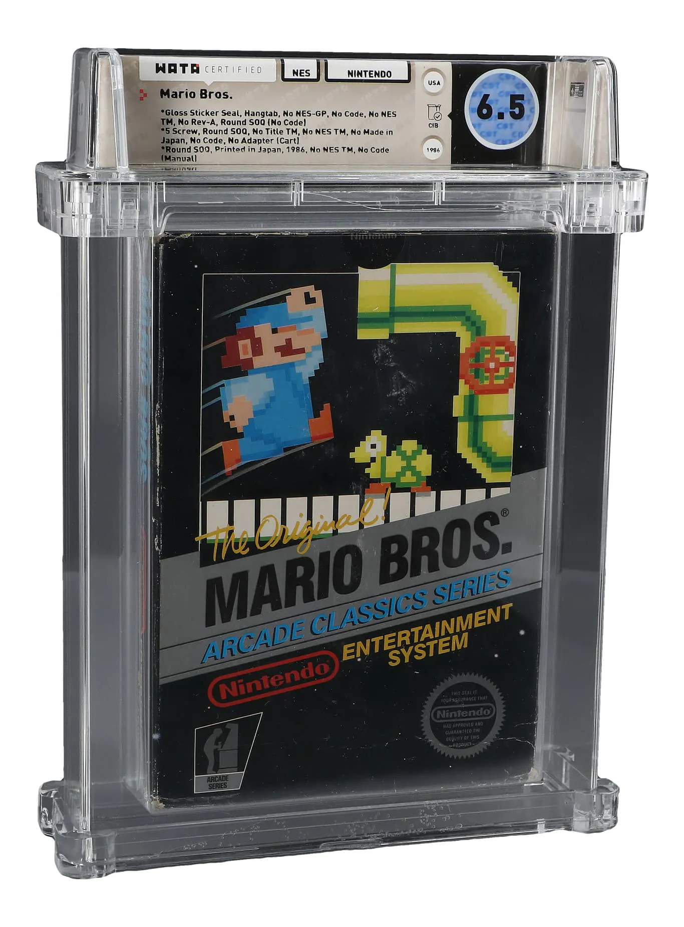 1986 NES Nintendo Mario Bros. (USA) CIB Video Game – Wata 6.5 | Barnebys