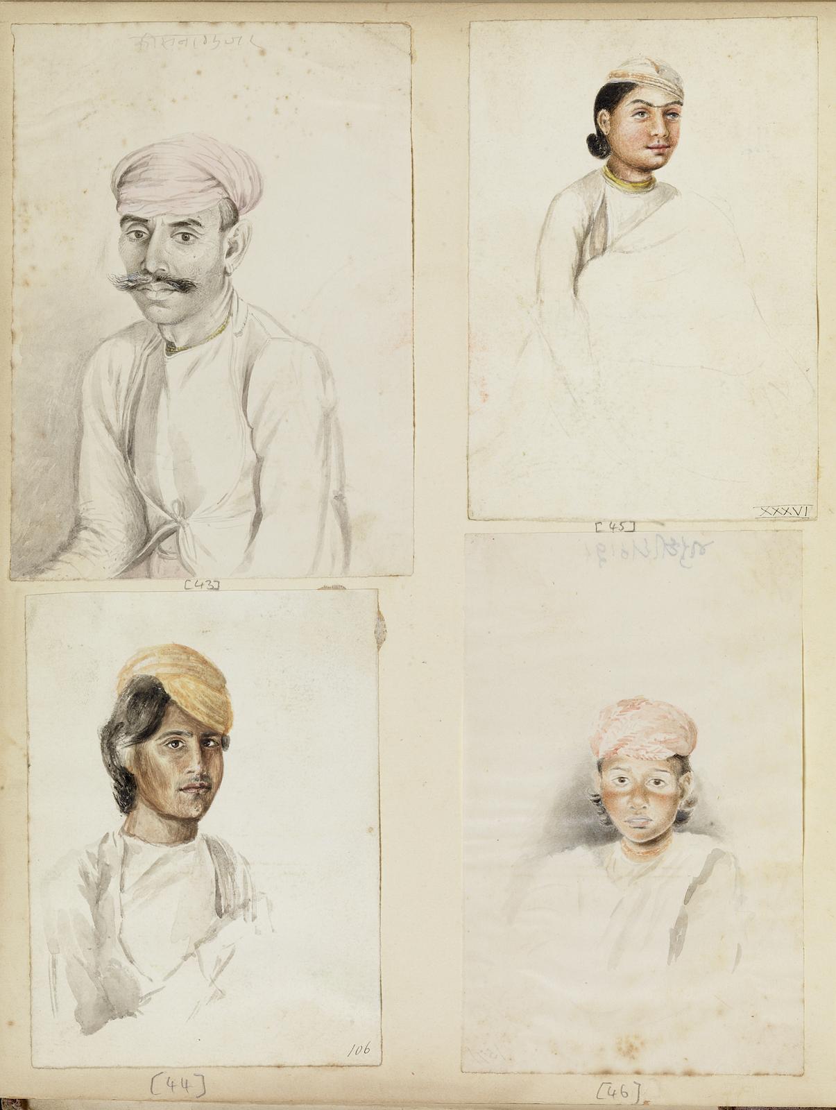 An album of ninety-nine watercolours and miniatures collected by ...