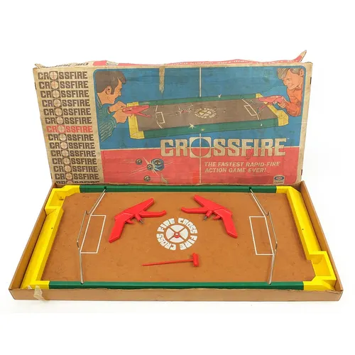 Vintage Crossfire Rapid Fire action game by Ideal, with box | Barnebys