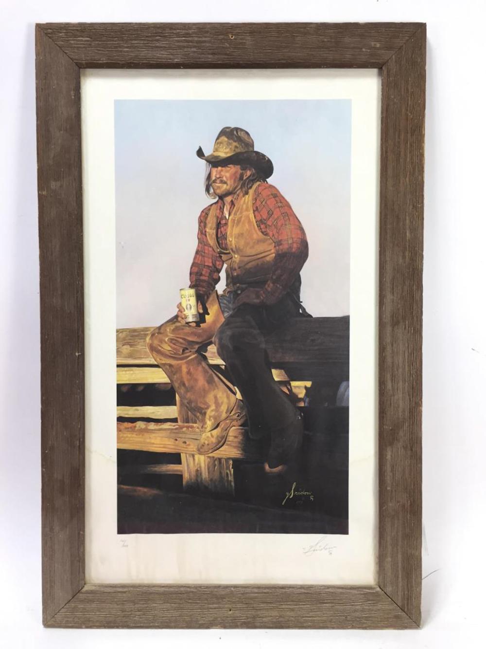 Gordon Snidow, Coors Cowboy Print | Barnebys