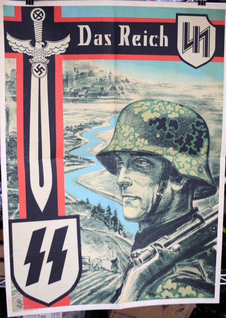 Wwii german third reich waffen ss das reich poster | Barnebys