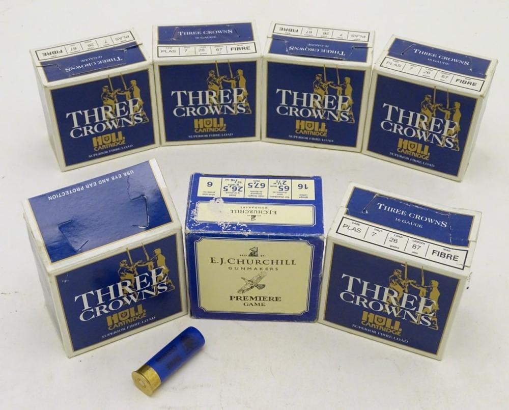 325 boxed 16 bore shotgun cartridges, comprising 300 Hull Cartridge ...
