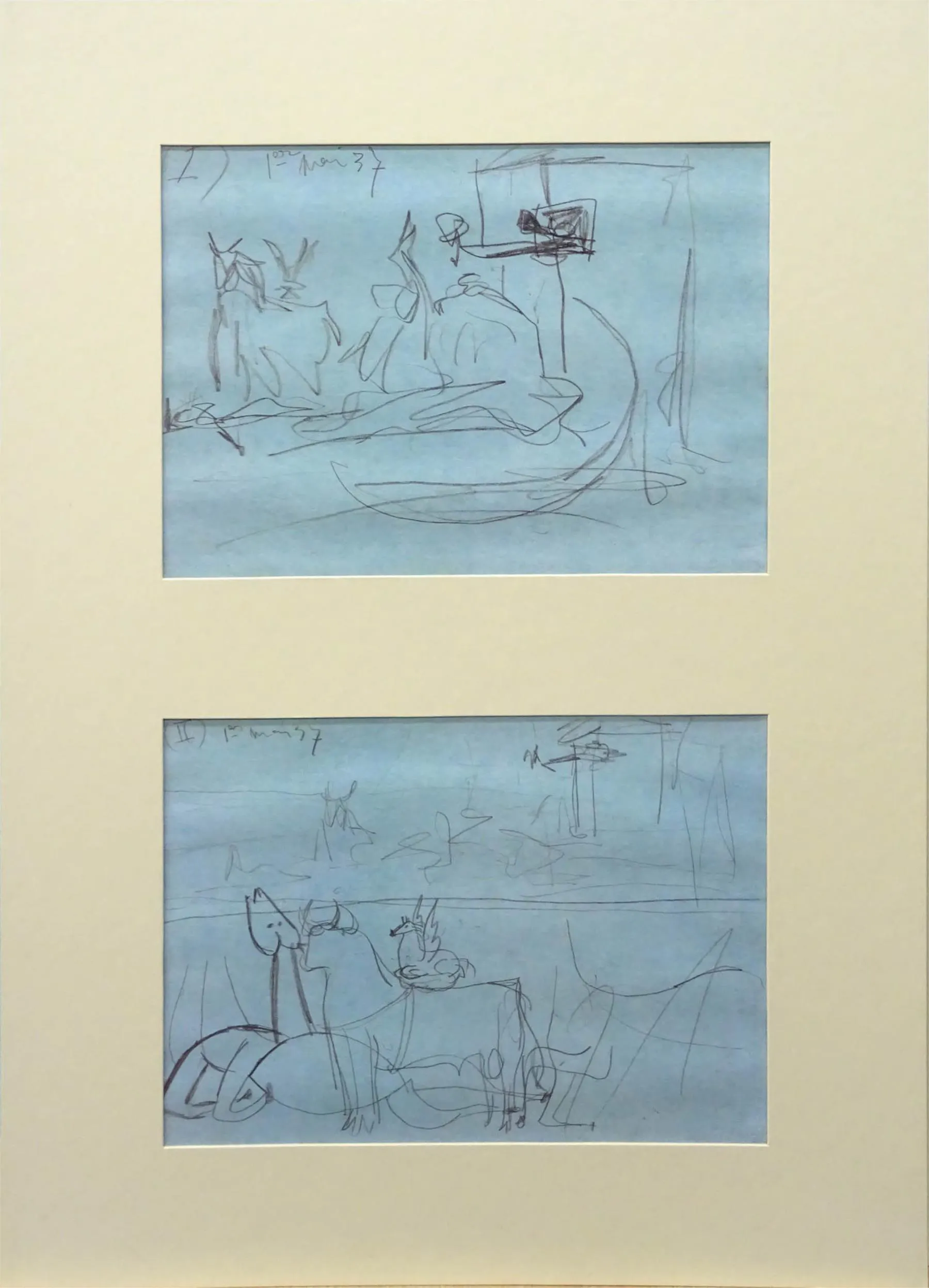 Pablo Picasso: "Sketches for Guernica No. 1 and 2" | Barnebys