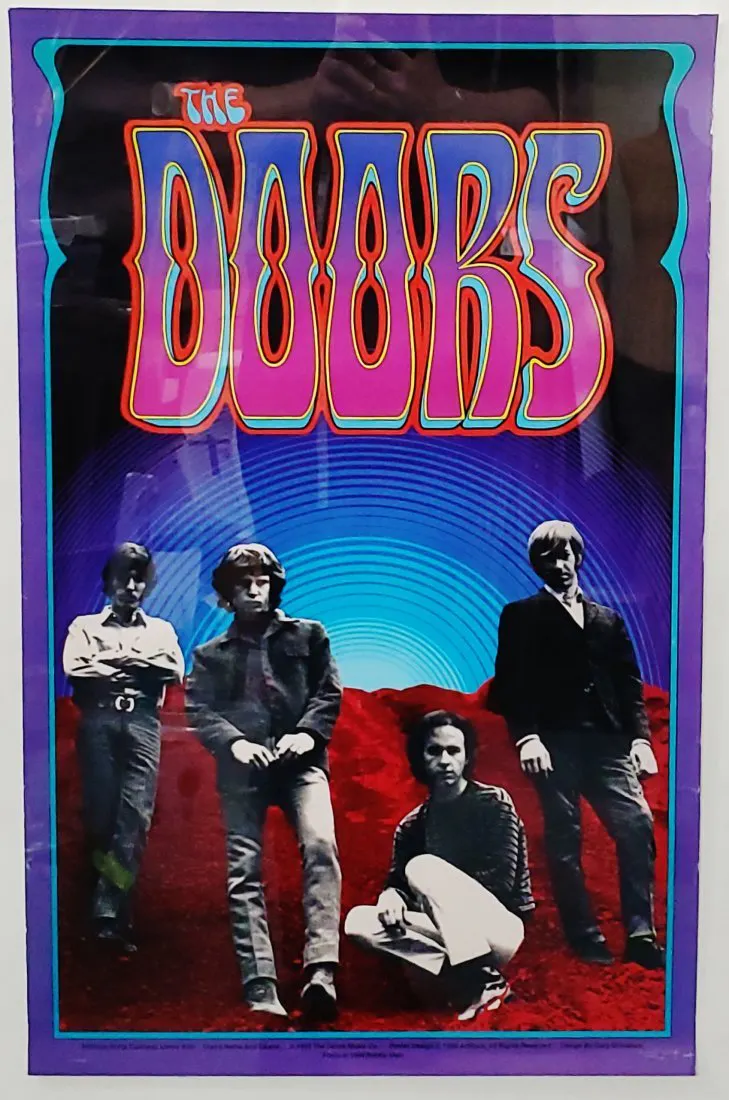 The Doors Art Rock Poster Philip Cushway Lithos Gary Grimshaw 1990 ...
