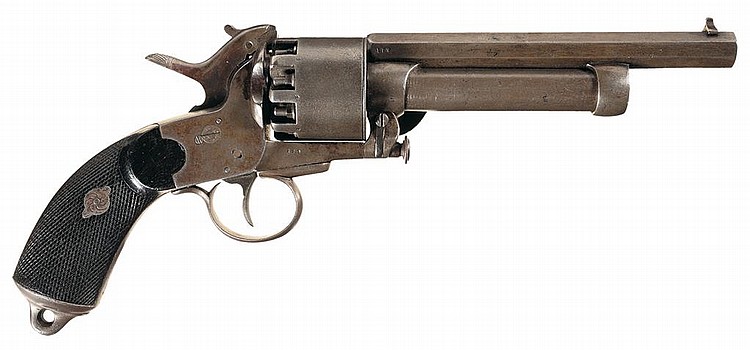 Desirable Civil War Era British LeMat Two-Barrel Revolver | Barnebys
